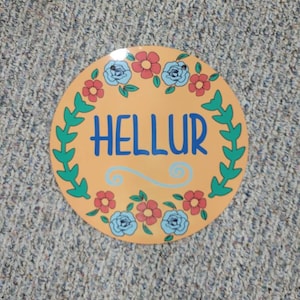 Hellur Door Hanger Sign - Digital Download - Etsy