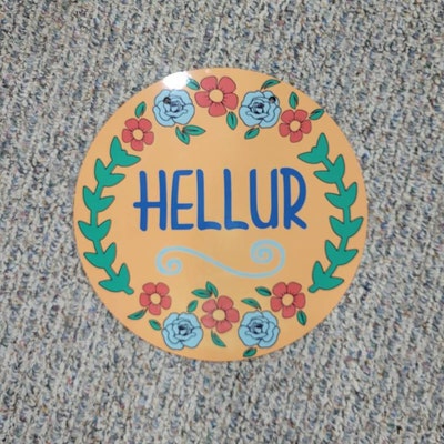 Hellur Door Hanger Sign Digital Download - Etsy