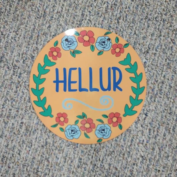 Hellur Door Hanger Sign - Digital Download - Etsy
