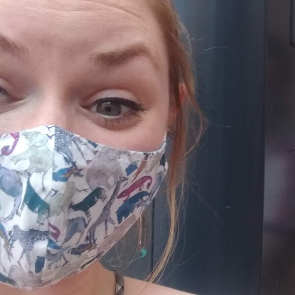 Liberty Print Face Mask, Face Mask, Adjustable Mask, Breathable Mask ...