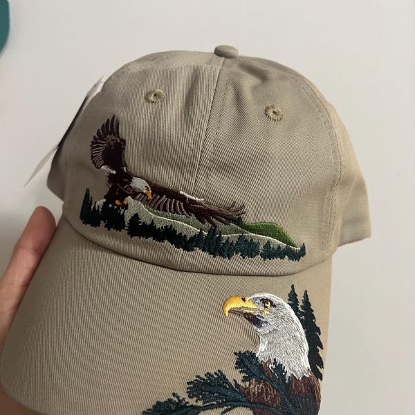 Moose Ball Cap Embroidered Moose Scene Hat Embroidered Moose Baseball ...