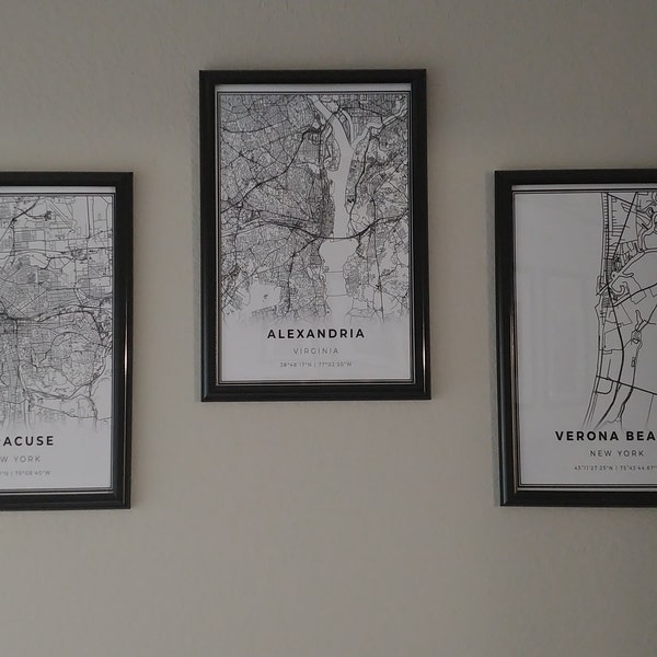 Alexandria Map Print, Virginia VA USA Map Art Poster, Washington DC ...