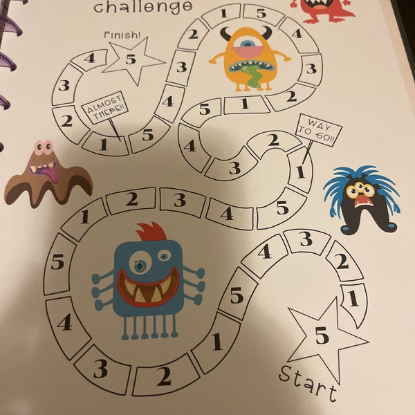 Monster Savings Challenge With Cash Envelope for Kids - Etsy