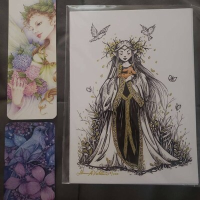 Thetis, Goddess Art Print Greek Mythology Hippocamp Sea Nymph Giclée ...