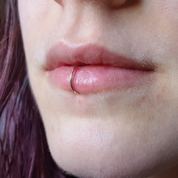 Fake Lip Ring -double Lip Ring - Gold, Silver, Rose Gold. - Etsy