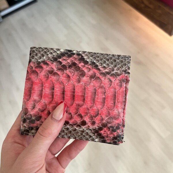 Genuine Monitor Lizard Combi Snake Skin Men's Wallet Bifold Black Brown ...