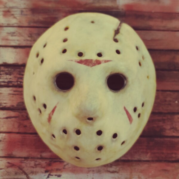 Hockey Mask Kit Jason Part 8 Precut Blank + Straps +chevrons. Leather ...