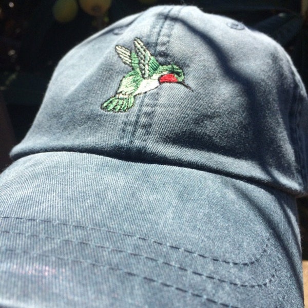 HUMMINGBIRD Hat - One Embroidered Men Women Wildlife Bird Cap - Price ...