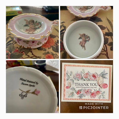 Rococo Angel and Pink Rose Tea Set - Etsy