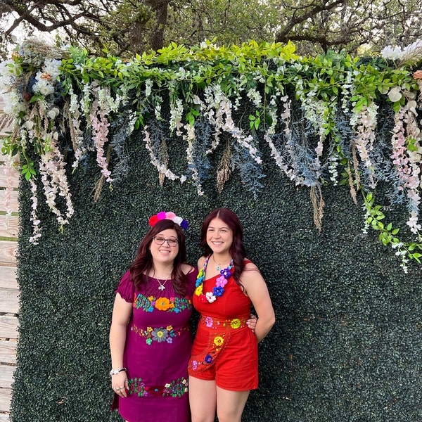 Mexican Floral Embroidered Romper. Hand Embroidered Mexican Jumpsuit ...