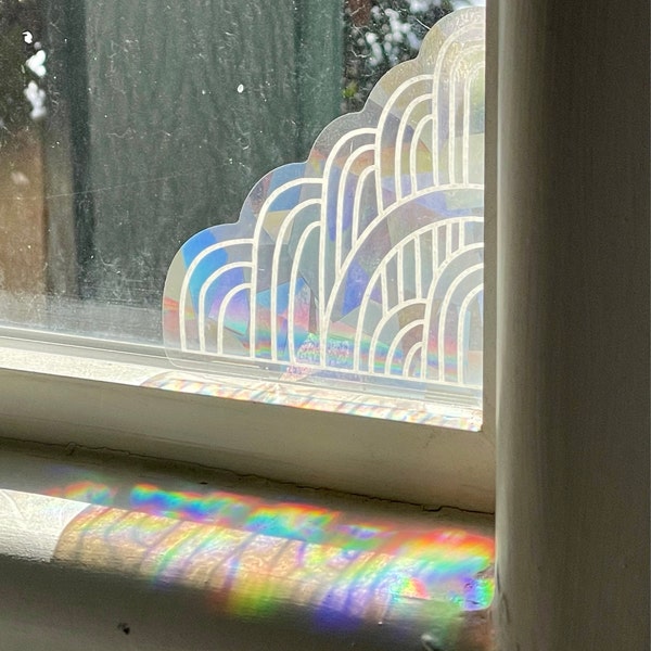 Art Deco Corner Design Sticker Suncatcher - Etsy