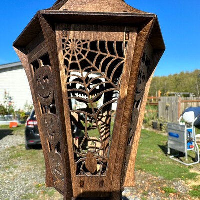 Halloween Lantern Laser Cut File 3D Glowforge Cricut SVG DXF for Plasma ...