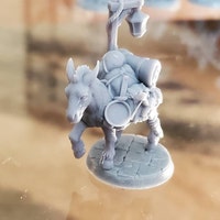 Dnd Pack Mule Mini Tabletop RPG Miniature D&D Figurines Pathfinder ...