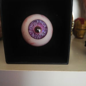 Complete Round Realistic Human Eyeball With Purple Iris Oddity Cabinet ...