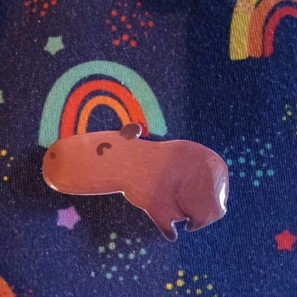 Capybara Pin, Capybara Gifts, Handmade Pins, Pin Badges UK, Capybara ...