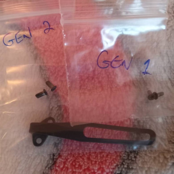 Flat Gray Titanium Back Spacer and Pocket Clip Set for Spyderco ...