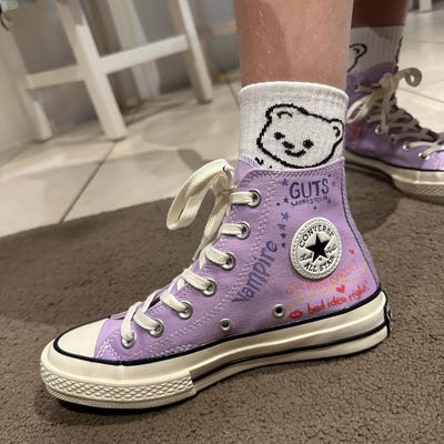 Converse Embroidered Custom Cartoon, Neighbor Totoro Embroidered ...