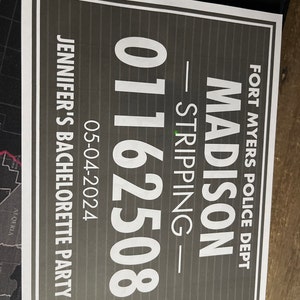 DIY Mugshot Sign Mugshot Template Unlimited Personal Use Instant ...