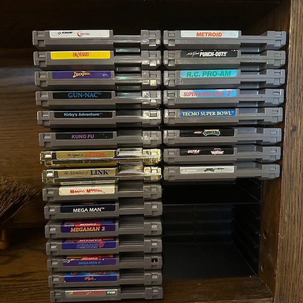 2 Rows - Rack Display for NES Nintendo Entertainment System Games ...