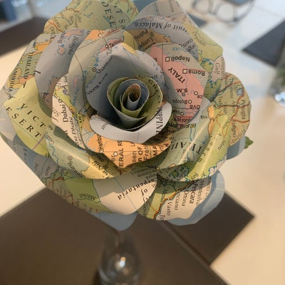 Pink Book Paper Roses Book Page Classic Literature - Etsy