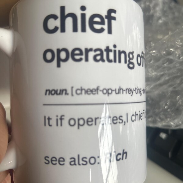 Definition Mug Chief Operating Officer - CFO Quote - Personalised ...