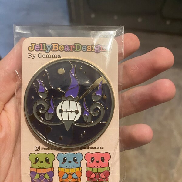 Chandelure Stained-glass Window Pin | Gold Plated Soft Enamel Pin - Etsy