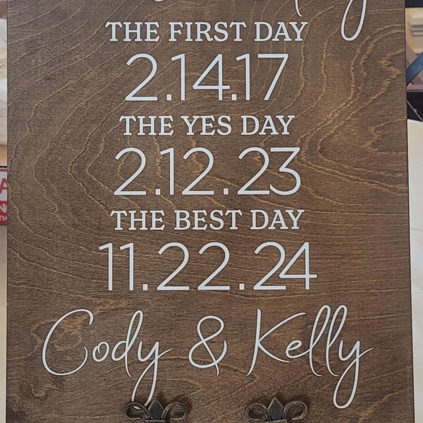 Our Love Story Sign, Special Date Sign, Special Dates Sign, Wedding ...