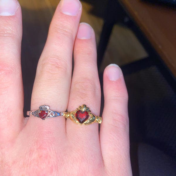 14k Gold Claddagh Ring Claddagh Wedding Rings Claddag Silver Ring ...
