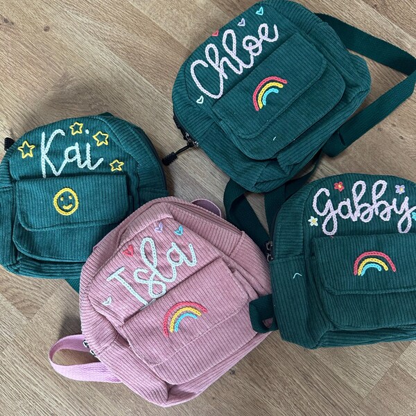 Personalized Kids Mini Backpack: Handcrafted Custom Name Bag - Etsy