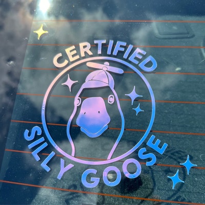 Certified Silly Goose on Board Holographic Bumper Car Window Transfer ...