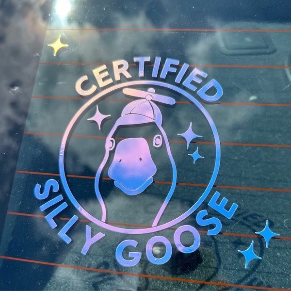 Certified Silly Goose on Board Holographic Bumper Car Window Transfer ...