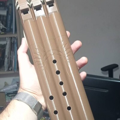 3D Printed Triple Flute Key of A Native American Style - Etsy
