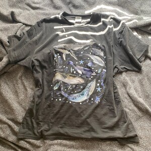 Vintage 90s Water Color Sea Animal Tshirt, Retro Ocean Nature Shirt ...