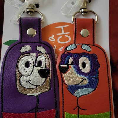 Set of Two Bluey Inspired Fan Made Backpack Charms. Grannie Janet and ...