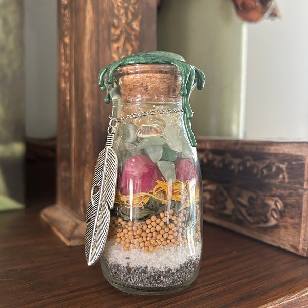 Prosperity Spell Jar: Handcrafted Abundance Intention Bottle - Etsy