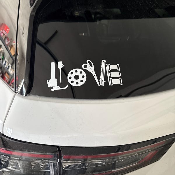 Love to Sew Decal Sticker | Sewing Machine Decal for Car Cup Laptop - Etsy
