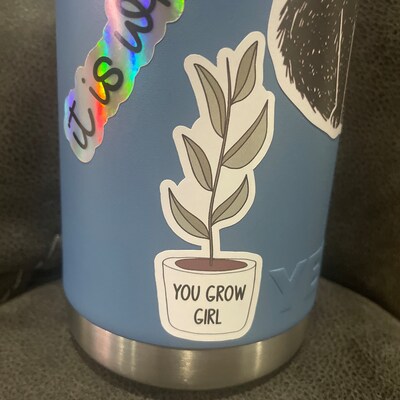 You Grow Girl Potted Plant Sticker, Potted Plants Succulent Planting ...