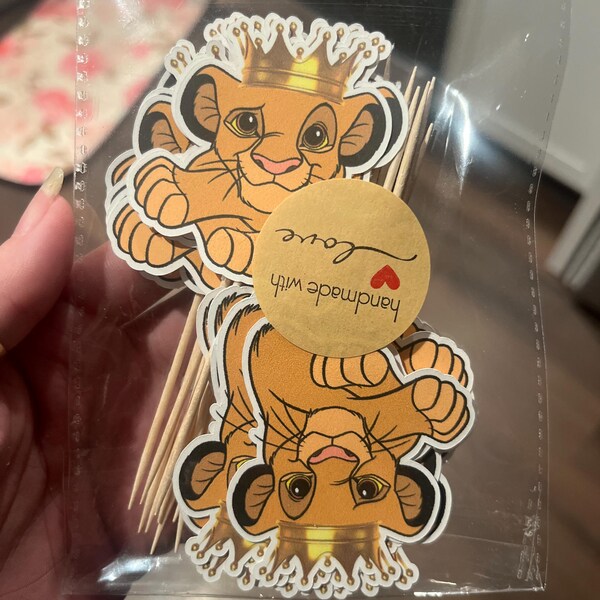 3 Baby Lion King, Simba Mini Diaper Cakes, Party Decoration, Baby ...