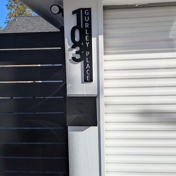 Custom Modern Address Sign - Vertical and Horizontal House Numbers - Etsy