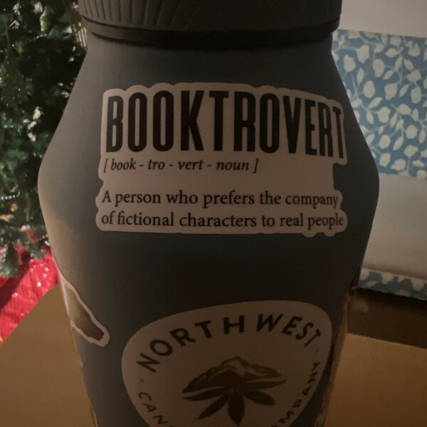 Booktrovert, Book Lover. Large Bookish Sticker, Kindle, Ereader, Book ...