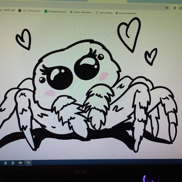 Cute Lovable Jumping Spider Svg Eps Dxf Eps Phiddipus Regius Regal ...