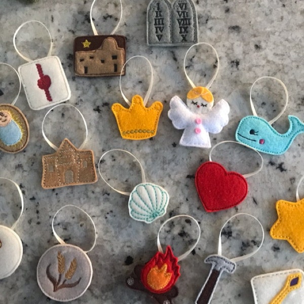 Felt Jesse Tree Ornaments ~ Corresponds With Unwrapping the Greatest ...