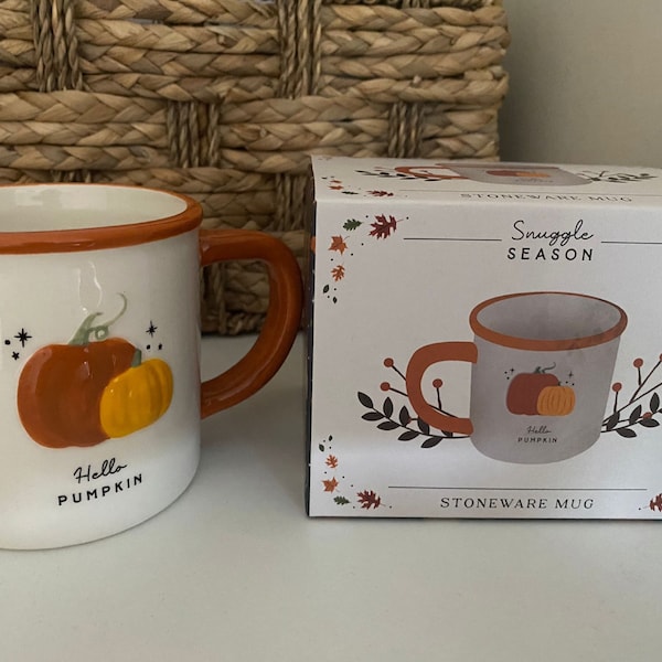 Snuggle Season 'hello Pumpkin' Stoneware Mug - Etsy