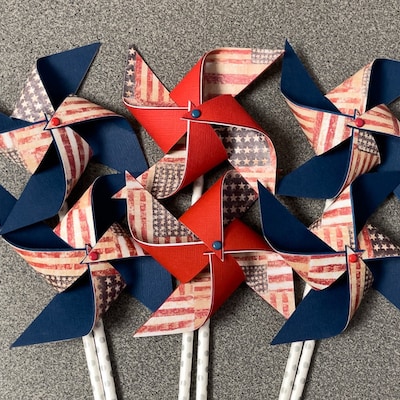 Orange and Blue Pinwheels Construction Party - Etsy