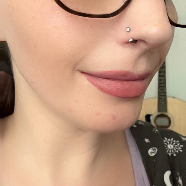16g, Very Tiny Balls, Septum, Tragus, 16g 6mm Circular Barbells 2mm ...