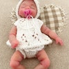 Mini Silicone Baby Doll 3 Inch Full Body Binki 8cm, Painted, Close Eyes ...