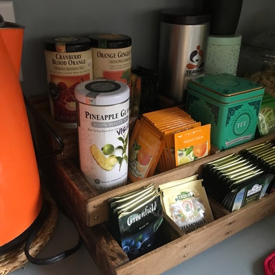Made to Order Dark Tea Tin Rack Organizer for Loose Tea Tins. Hold 8 ...