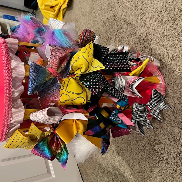 Spinning Bow Carousel.. Custom. Clip / Bow Holder / Storage **READ ...