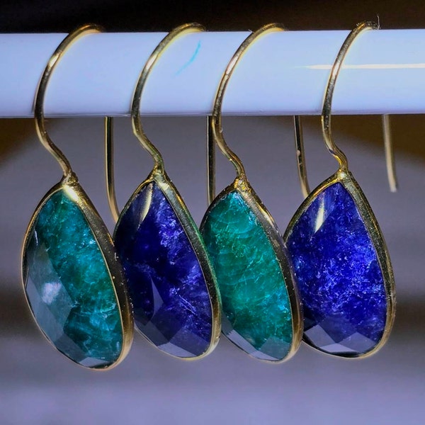 Natural Dark Red Ruby Earring, Deep Red Genuine Ruby Studs, Raw Ruby ...