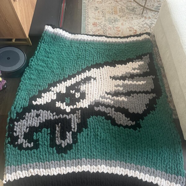 Pattern for Chunky Knit Blankets/finger Knitting Eagle - Etsy